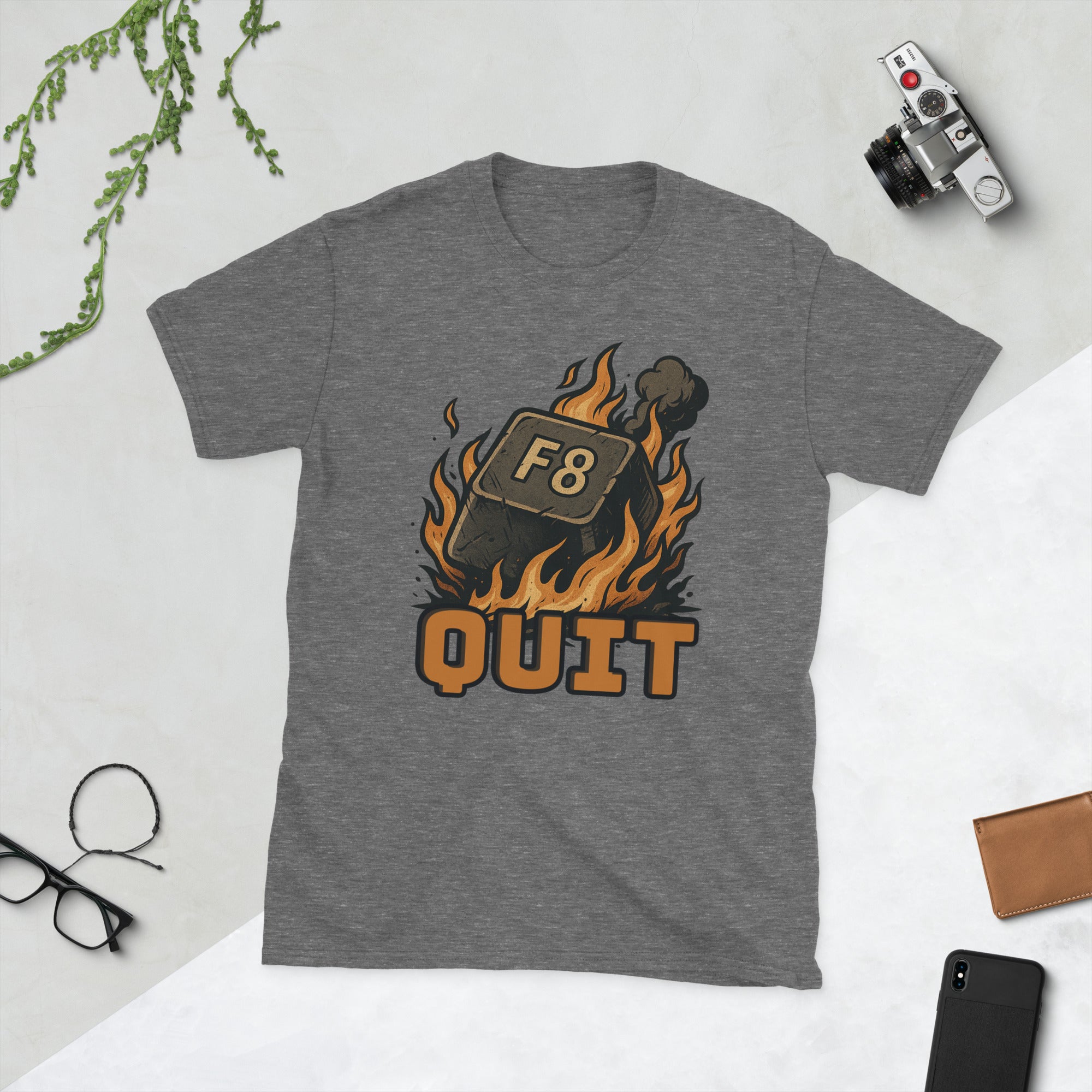 F8Quit - T-shirt Unisexe à Manches Courtes – Bee Designs